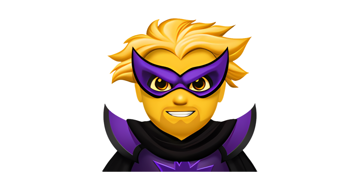 🦹‍♂️ Man Supervillain Emoji — Meanings, Usage & Copy