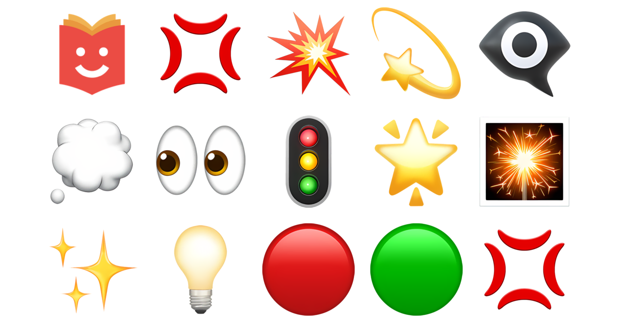😲😍😎 Blink Emojis Collection 💢💥💫👁️‍🗨️💭👀🚦 — Copy & Paste!