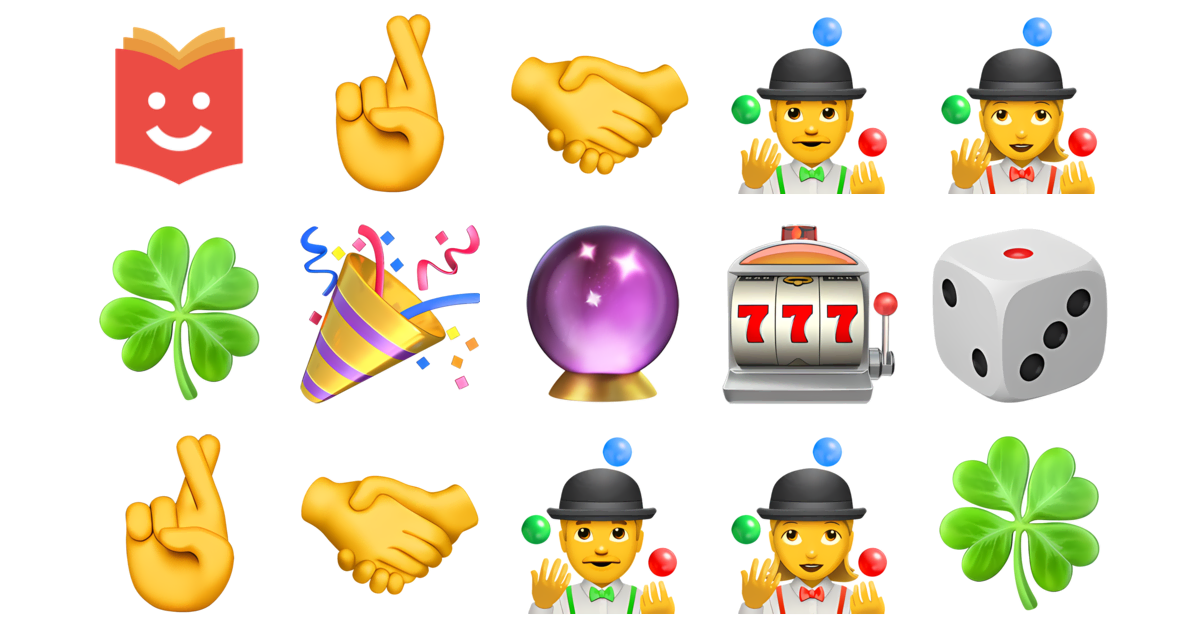 🎲🤞🤝 Chance Emojis Collection 🤞🤝🤹‍♂️🤹‍♀️🍀🎉🔮 — Copy & Paste!