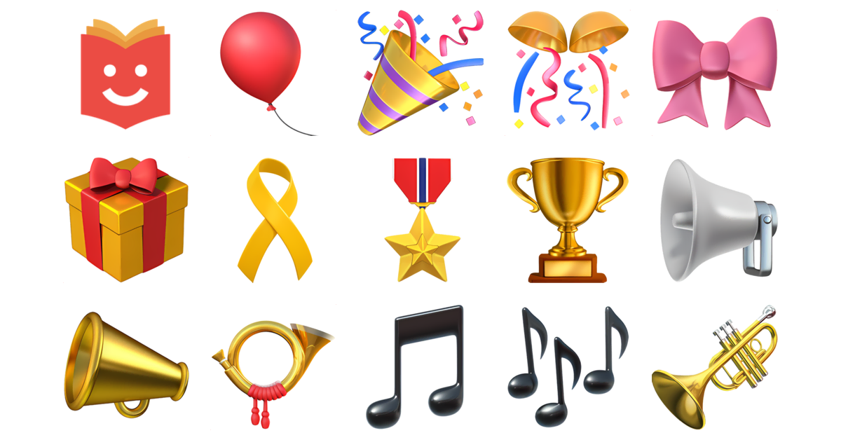🎉📣🤗 Cheer Emojis Collection 🎈🎉🎊🎀🎁🎗️🎖️ — Copy & Paste!