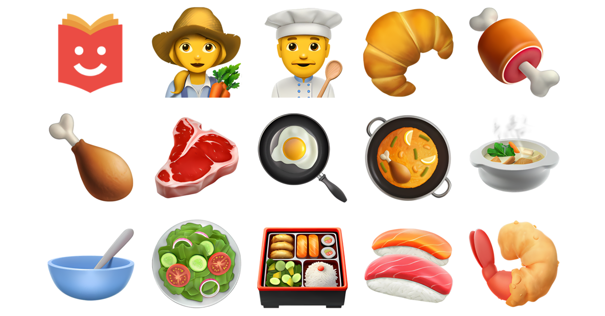 🍴🍳🥘 Chef Emojis Collection 👩‍🌾👨‍🍳🥐🍖🍗🥩🍳 — Copy & Paste!