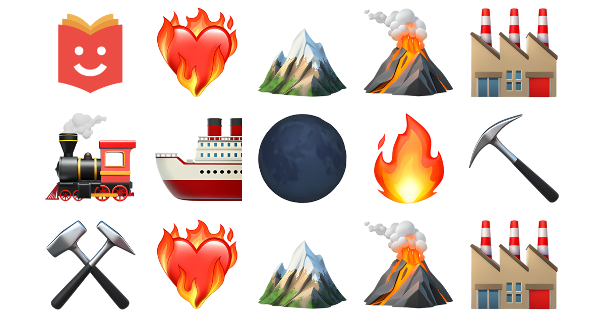 🔥💨💣 Coal Emojis Collection ️‍🔥🏔️🌋🏭🚂🚢🌑 — Copy & Paste!