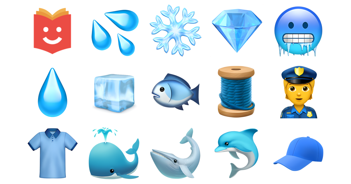 💎 Blue Emojis Collection - Meanings and combinations. Copy & Paste 📚