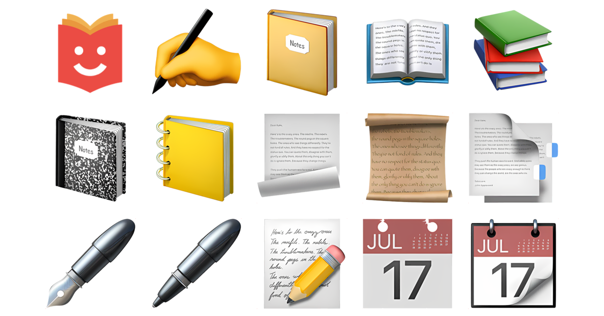 📔📝🤔 Diary Emojis Collection ️📔📖📚📓📒📃 — Copy & Paste!