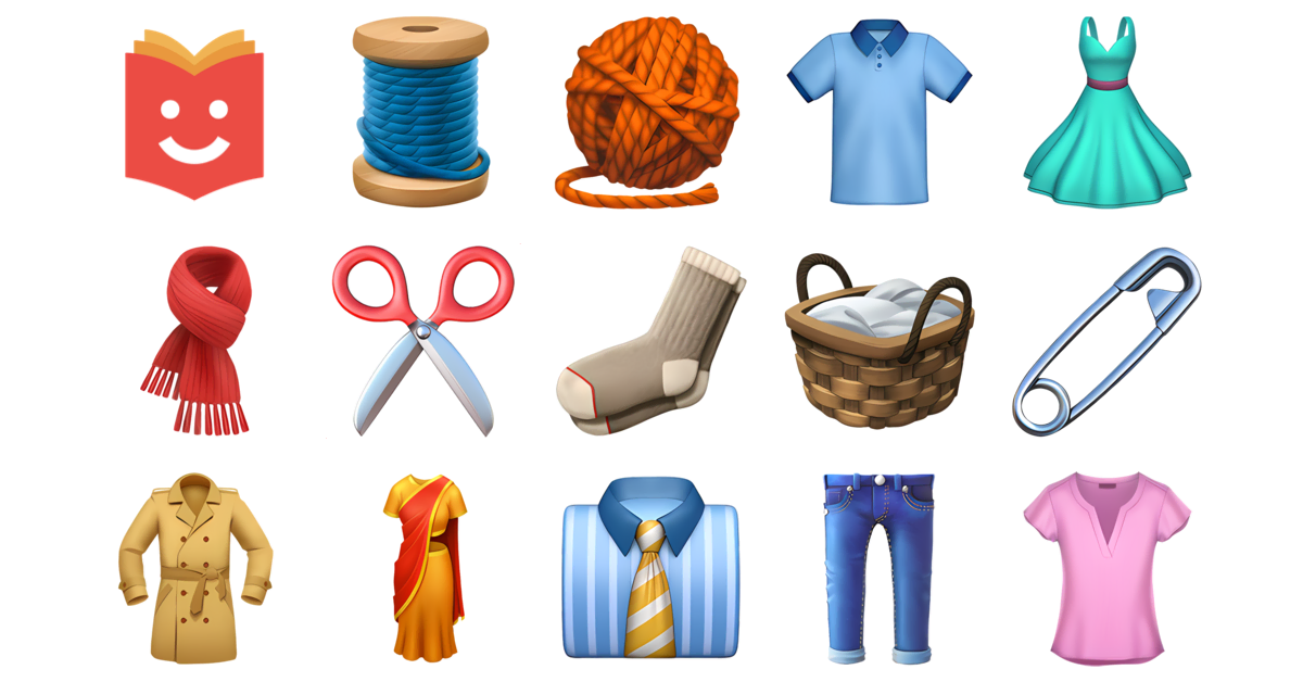 🧵 Fabric Emojis Collection 🧺 ️🧵👔 — Copy & Paste!