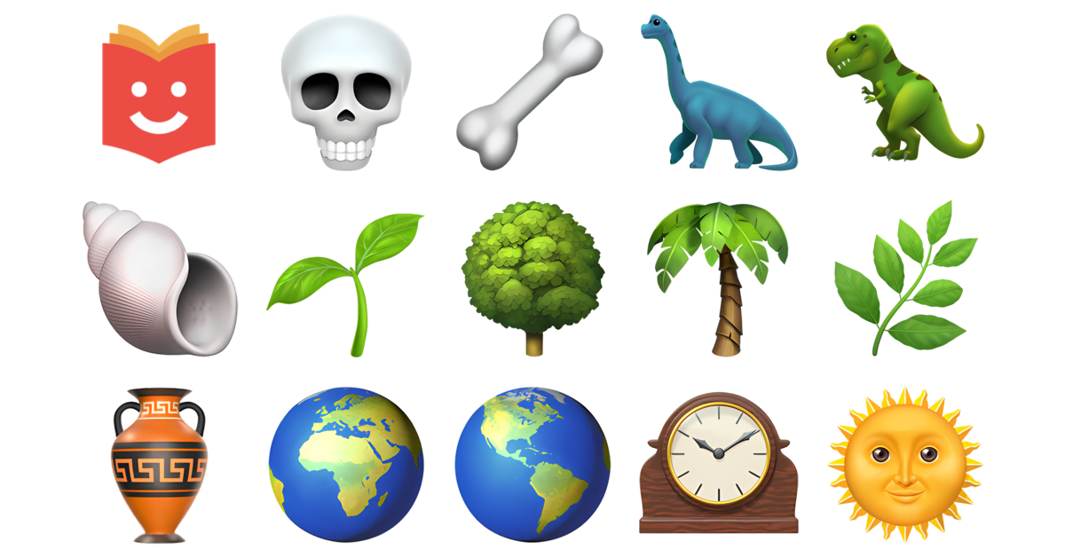 🦕⌚️🌿 Fossil Emojis Collection 💀🦴🦕🦖🐚🌱🌳 — Copy & Paste!