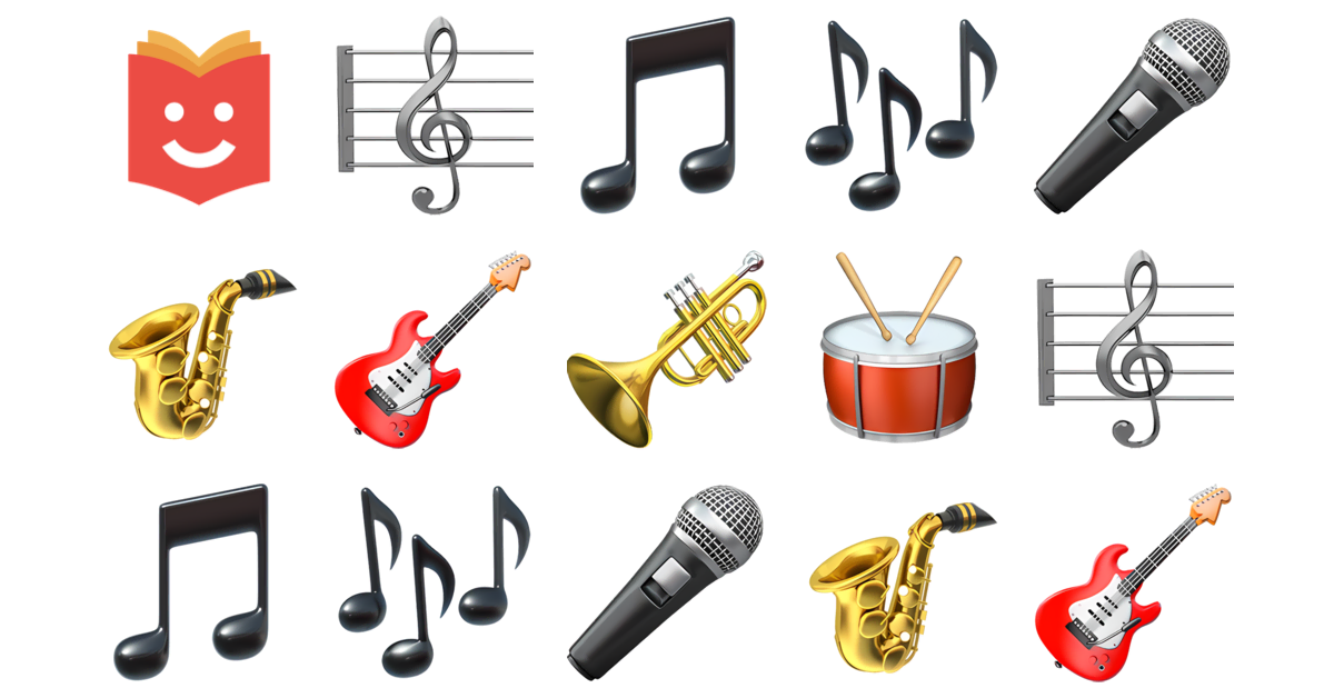 🎶🕺🏽🎸 Funk Emojis Collection 🎼🎵🎶🎤🎷🎸🎺 — Copy & Paste!