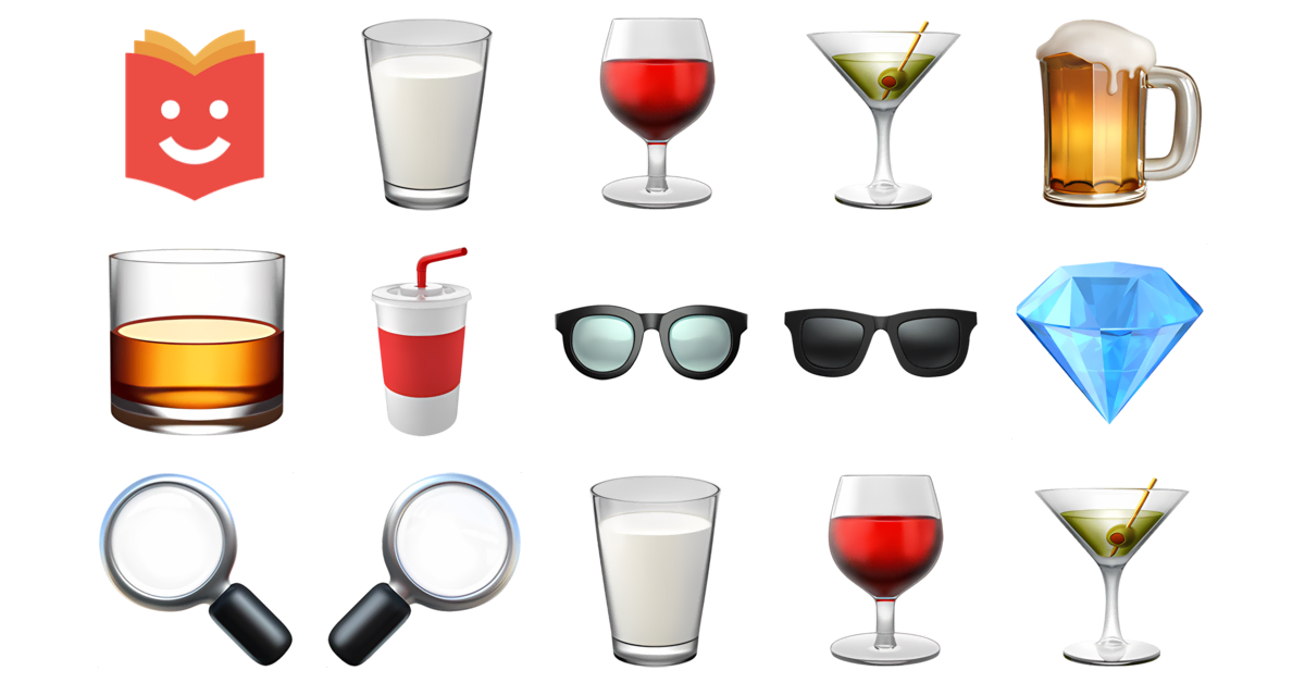 🔍💎🍸 Glass Emojis Collection 🥛🍷🍸🍺🥃🥤👓 — Copy & Paste!
