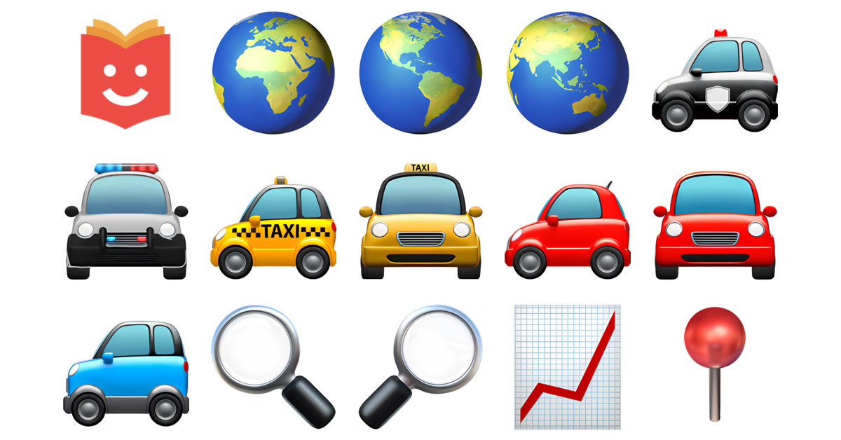 🌍📍🚗 GPS Emojis Collection 🌍🌎🌏🚓🚔🚕🚖 — Copy & Paste!