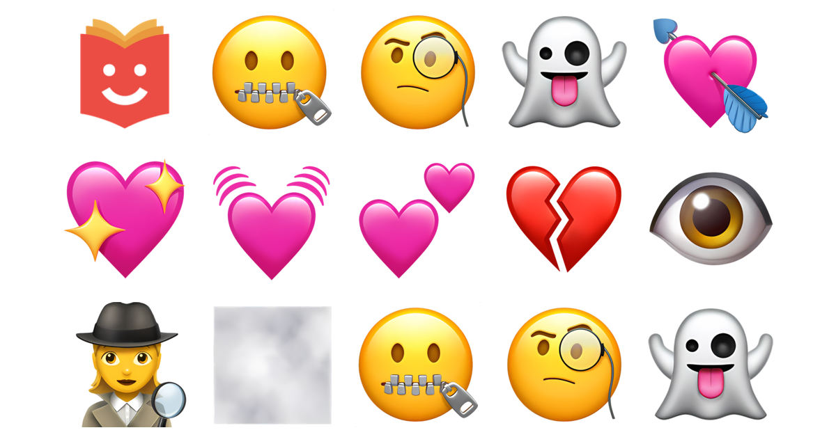 💔👻👁️ Invisible heart Emojis Collection 🤐🧐👻💘💖💓💕 — Copy & Paste!