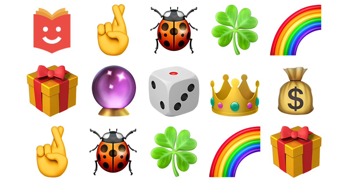 🍀💰🎲 Lucky Emojis Collection 🤞🐞🍀🌈🎁🔮🎲 — Copy & Paste!