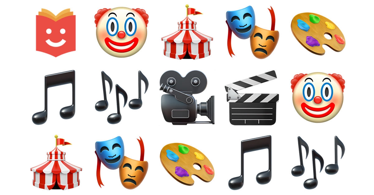 🎭🤡🔇 Mime Emojis Collection 🤡🎪🎭🎨🎵🎶🎥 — Copy & Paste!