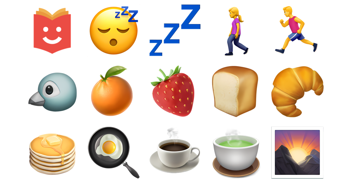🌅☕️🐦 Morning Emojis Collection 😴💤🚶‍♀️🏃‍♂️🐦🍊🍓 — Copy & Paste!