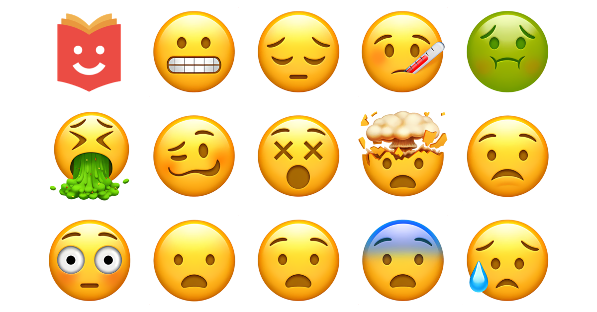😬😰💔 Nervous Emojis Collection 😬😔🤒🤢🤮🥴😵 — Copy & Paste!