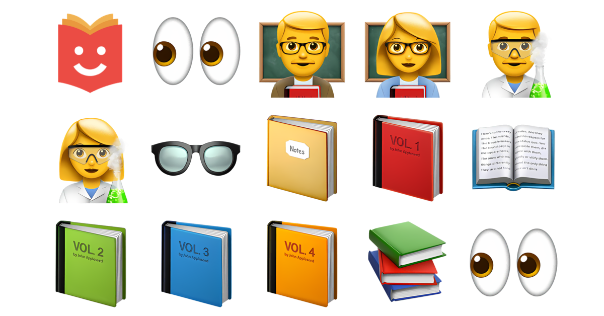 📚👀📖 Reading Emojis Collection 👀👨‍🏫👩‍🏫👨‍🔬👩‍🔬👓📔 — Copy & Paste!