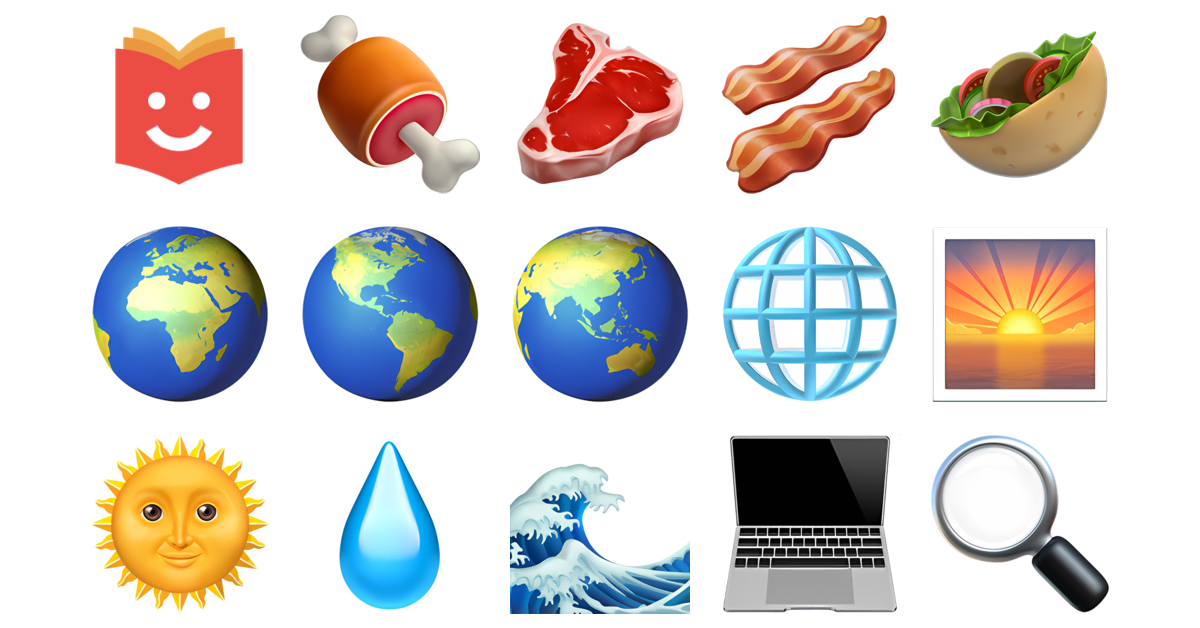 📰💻🔍 Source Emojis Collection 🍖🥩🥓🥙🌍🌎🌏 — Copy & Paste!