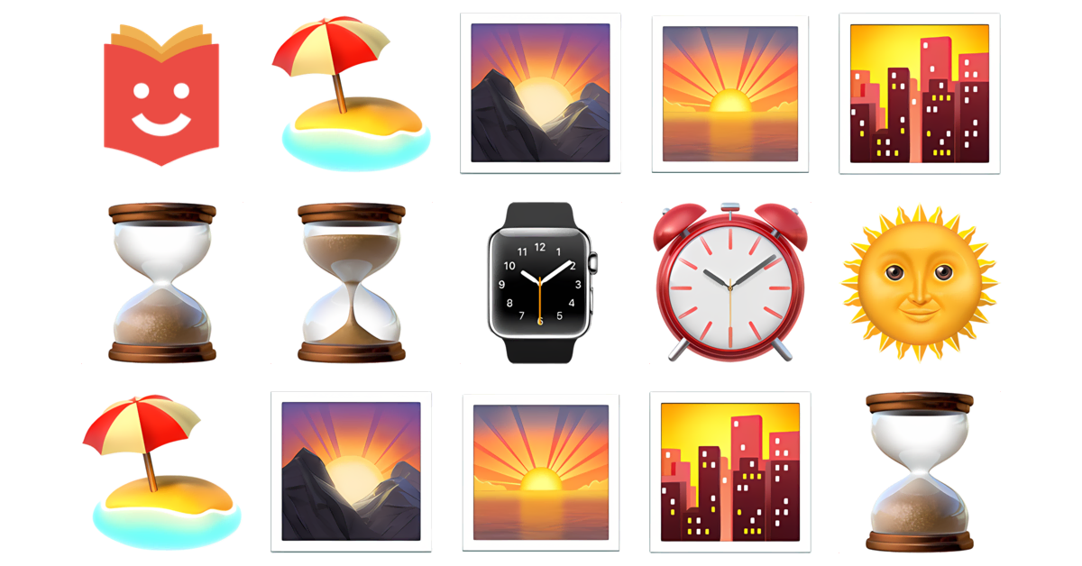 ☀⌛🌈 Summertime Emojis Collection 🏖️🌄🌅🌆⌛⏳⌚ — Copy & Paste!