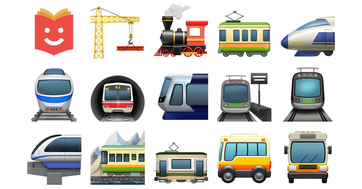 🚚💪🔨 Tonka Emojis Collection 🏗️🚂🚃🚅🚆🚇🚈 — Copy & Paste!